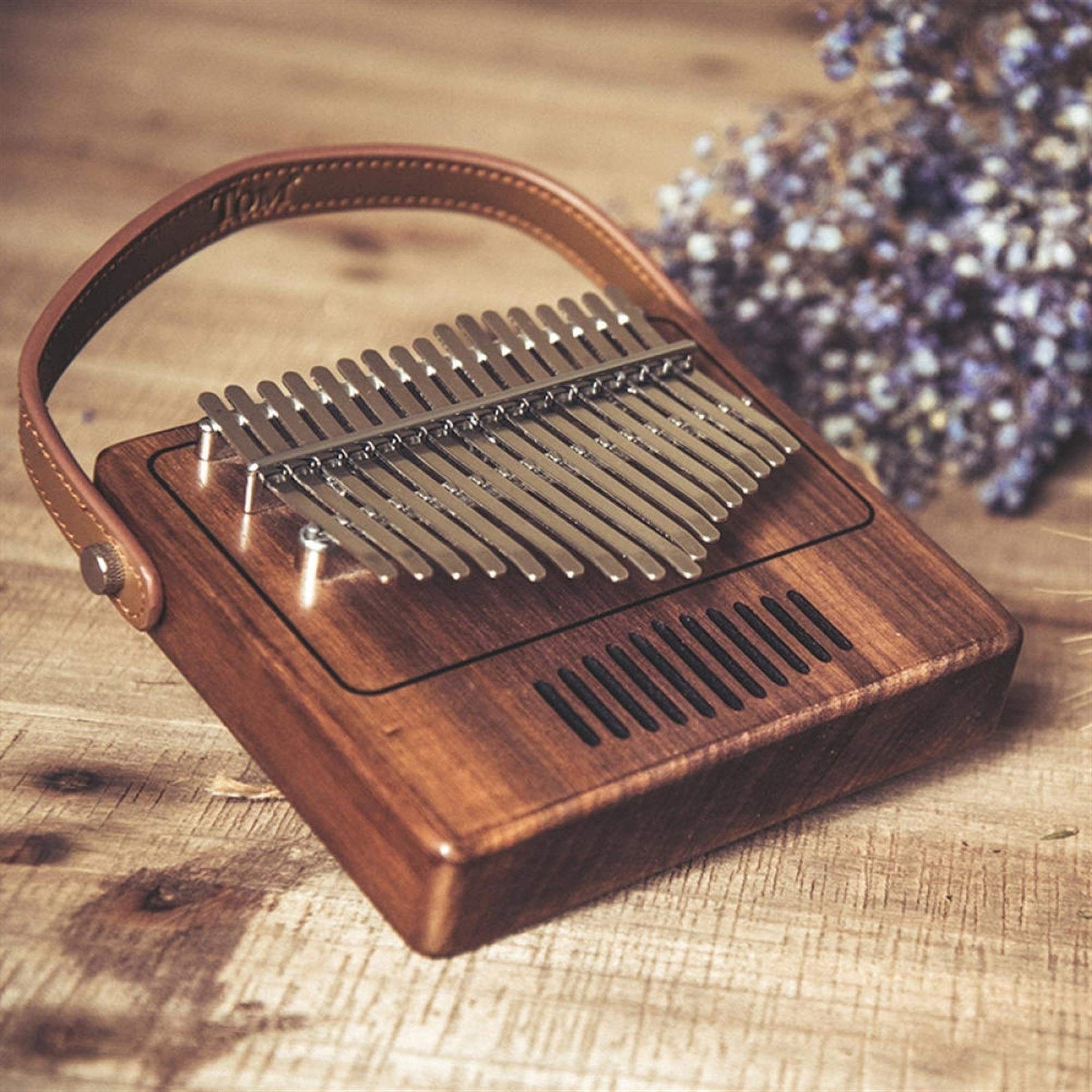 SLFDXDP Thumb Piano Kalimba Thumb Piano 17-Tone Single Finger Piano Thumb Piano Beginner Student Musical Instrument Portable (Color : B)