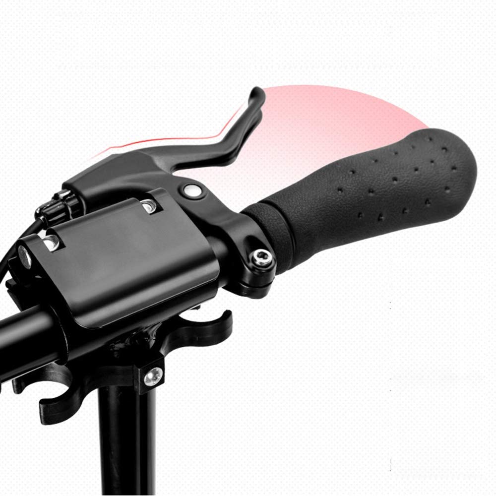 NAN Two-Wheeled Adult Scooter, Double Shock Absorber + Hand Brake Non-Electric Folding Scooter (Color : White)
