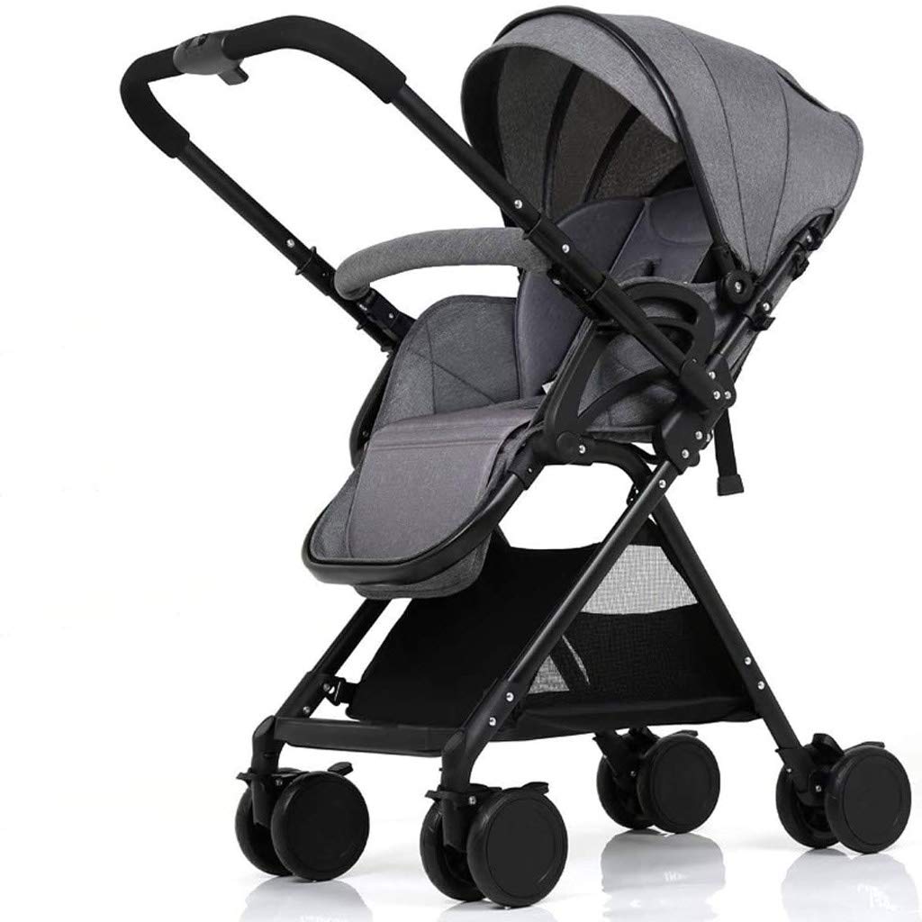 WYFDP Baby Stroller All Terrain Stroller Compact Convertible Stroller, Four Wheeled Stroller Lightweight Folding Stroller (Color : A)