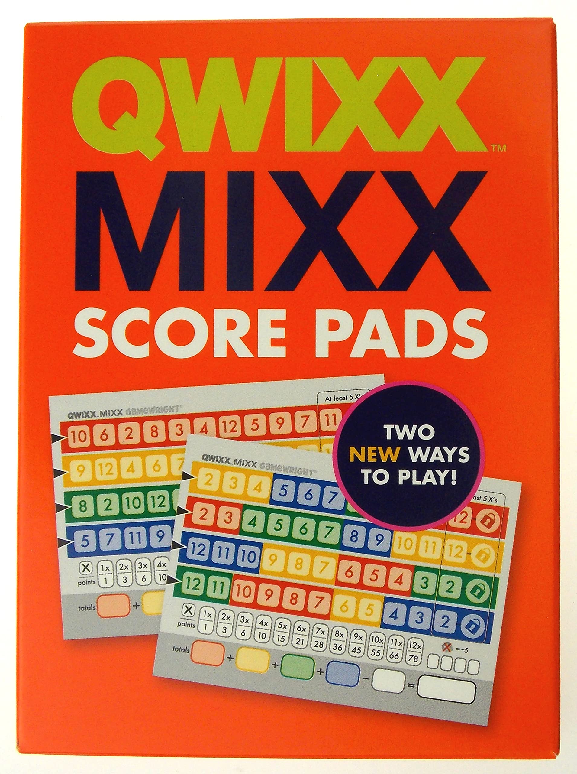 QWIXX Mixx 2 Replacement Score Pad Boxes Bundle - 400 Score Sheets (Score Cards) - Bonus Hickoryville Velour Storage Bag