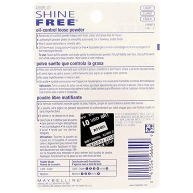 Maybelline New York Shine Free Oil Control Loose Powder Light [210] 0.7 oz.