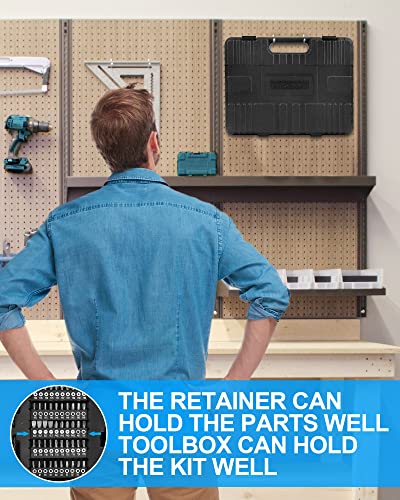 WESCO Drill Bit Set, Screwdriver Bit Set, 201-Piece Impact Driver Bit Set, Tools for Men, Drill Bits for Wood Metal Cement Drilling and Screwdriving, Gift for Men