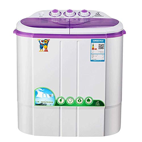Portable Washing Machine Twin Tub Washer Machine with Wash and Spin Cycle Compartments (Color : D)