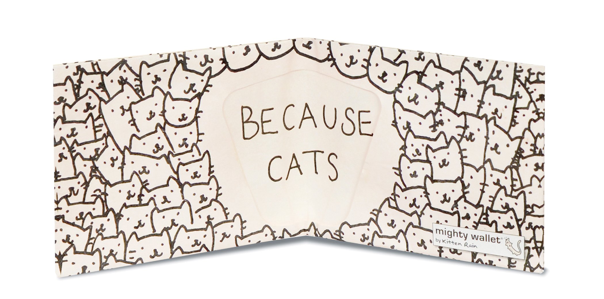 mighty wallet Pocket Full of Cats Minimalist Tyvek Wallet | Front Pocket Wallet | Slim Wallet