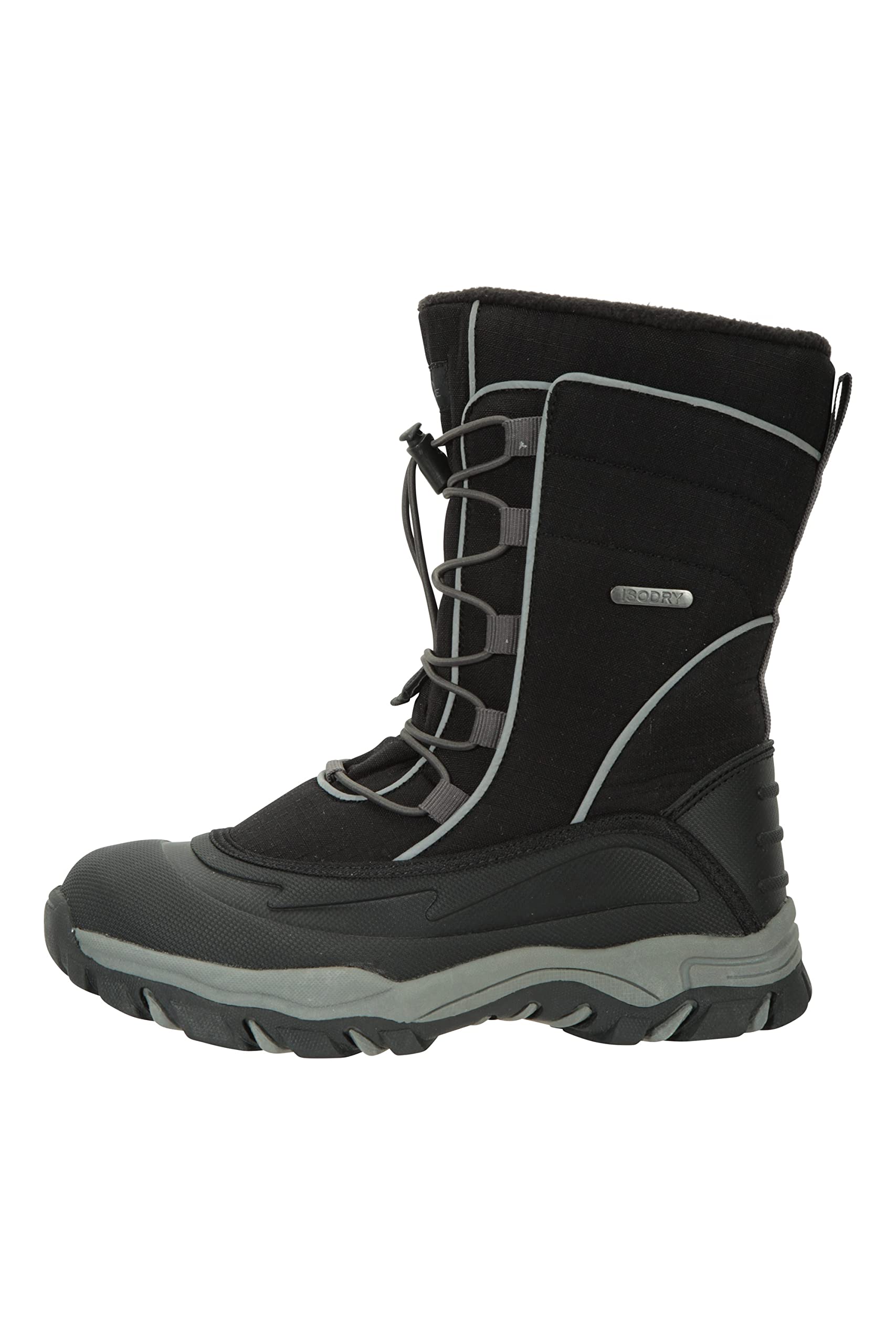 Mountain Warehouse Park Youth Kids Snow Boots - Warm Winter Shoes Black Kids Shoe Size 5 US