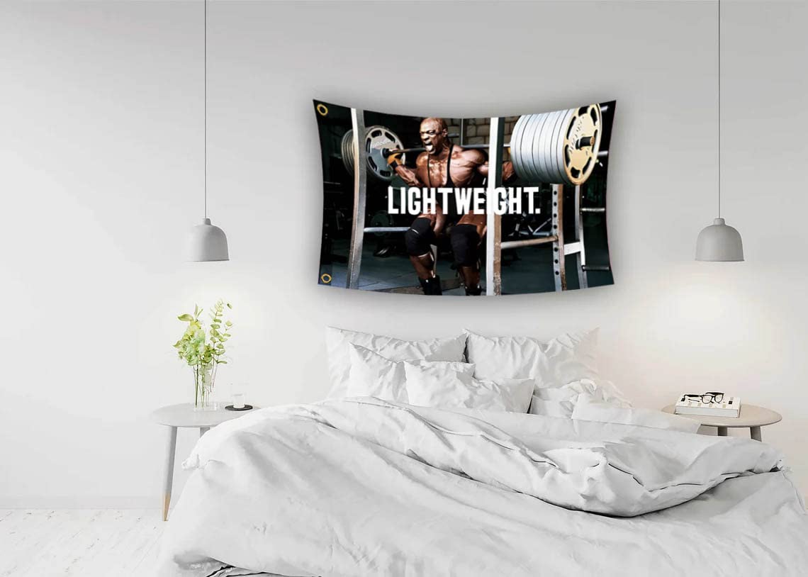 Lightweight Ronnie Coleman flag Tapestries, Workout Wall Tapestry, Gym Wall Hanging Flag 3x5 Feet Banner