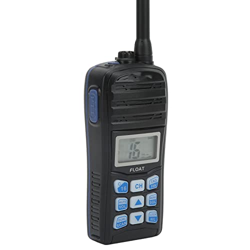 Two Way Marine Radio Clear Voice VHF Walky Talky AC100240V Floating 5W Portable IP67 Waterproof for Ships (US Plug)