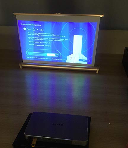 LXWHSLF 20 inch Projector Screen 16:9 Desktop Portable Front Projection Screen for Business Meeting