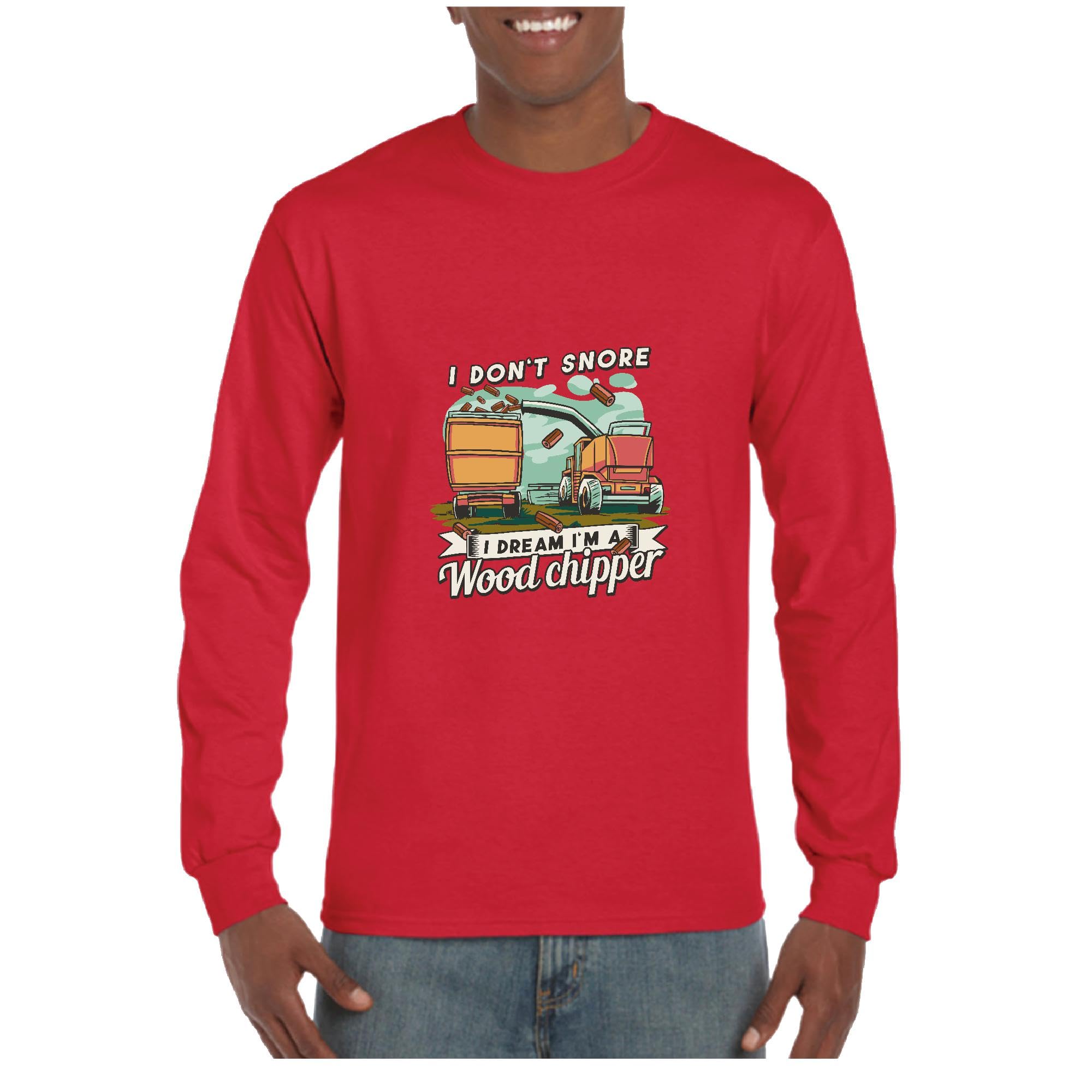 Men Wood Chipper Inspired Gift The perfect gift for DIY enthusiasts and tools lovers Black and Muticolor Unisex Long Sleeve T Shirt