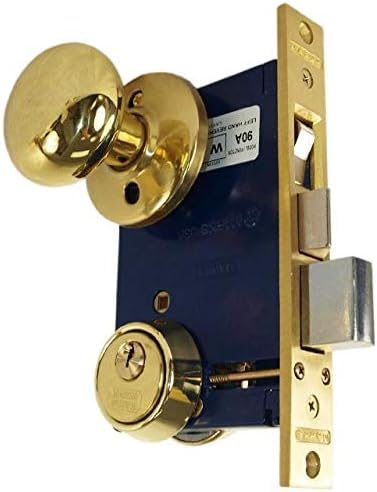 Marks 22AC LHR Double Cylinder Iron Gate Ornamental Mortise Lock Set with 2-1/2" Backset