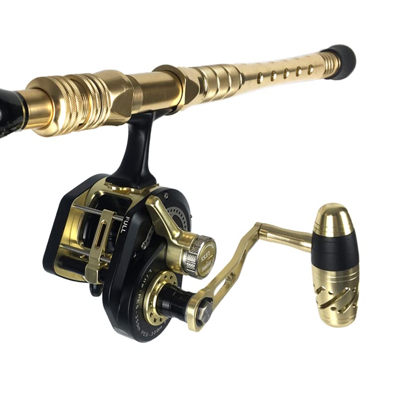 Slow Pitch Jigging Reels 66lbs Slow Jigging Reel Saltwater 6.3:1 Left Hand 9BB+2RB Jigging Reel Saltwater Conventional Reels