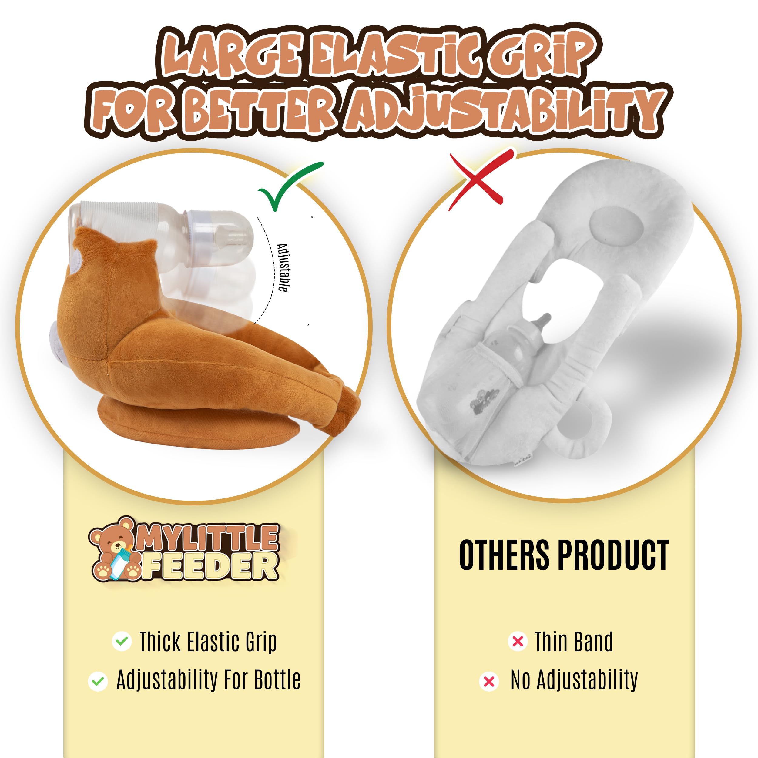 New Baby Bottle Holder, Adjustable Nursing Pillow Support, Newborn Essentials, Infant Bottle Feeding, Baby Essentials, Hands Free Bottle Holder for Baby, Bottle Propper for Baby (Shiba)