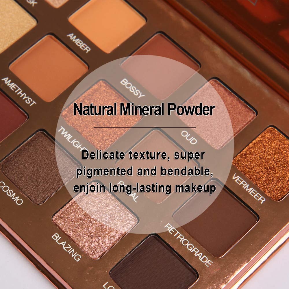 SEPROFE Eyeshadow Palette, Eye Shadow Palette Makeup, Smoky Eye Shimmer Matte Glitter, Eyeshadow Palette for Brown Eyes