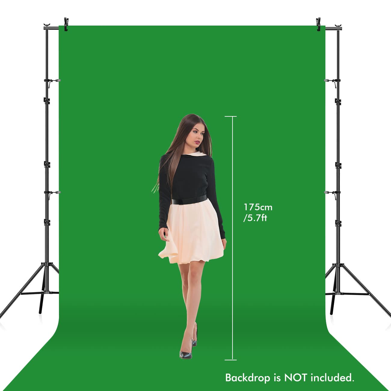 SLOW DOLPHIN 10x 8.5 ft Photo Backdrop Stand, Adjustable Photography Background Support System Stand for Photo Video Studio with Carrying Bag, Clips, Clamps