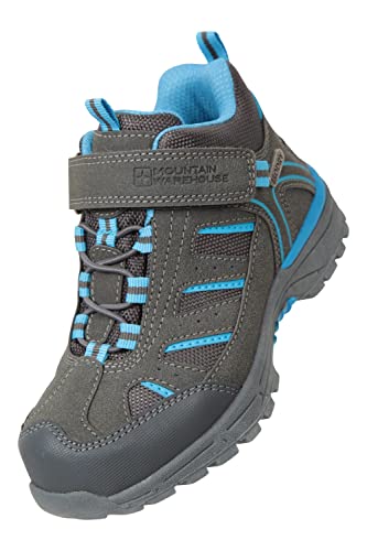 Mountain Warehouse Drift Junior Kids Hiking Boots - Waterproof Shoes Grey Kids Shoe Size 12 US