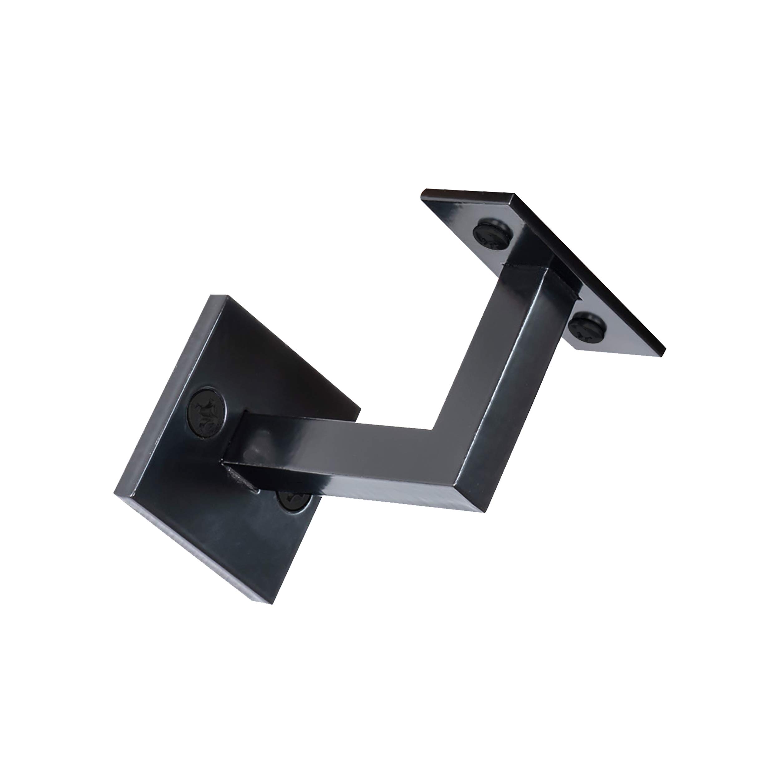 Minimal Handrail Bracket - Modern Steel Metal Stair Rail Black by Bold MFG & Supply in Austin TX