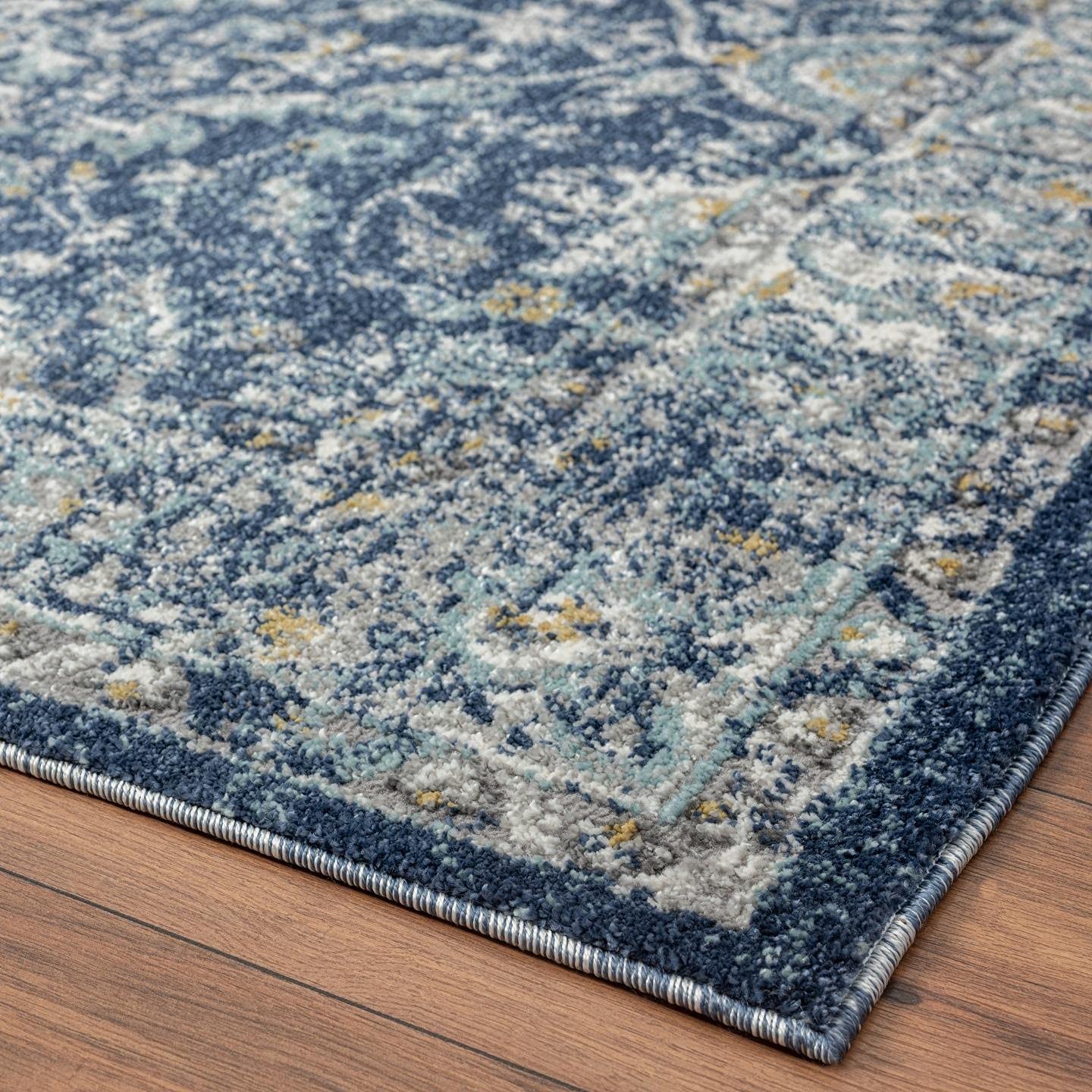 LUXE WEAVERS Euston Collection 8060 Silver 8x10 Modern Oriental Area Rug