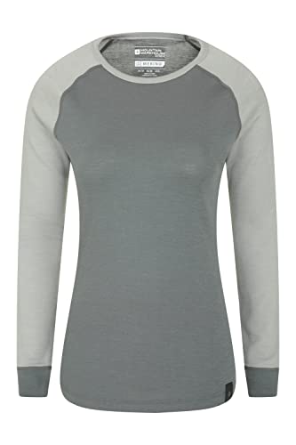 Mountain Warehouse Merino Womens Top - Ladies Thermal Baselayer Grey 2