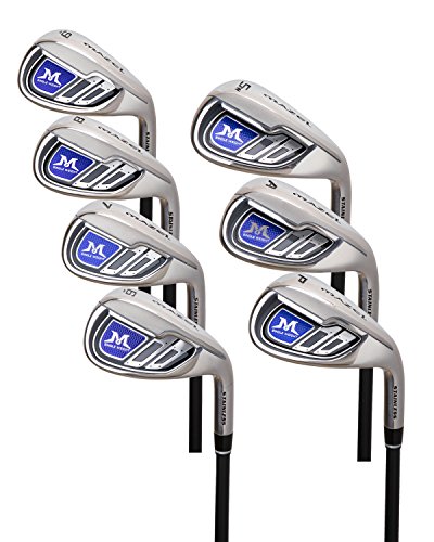 MAZEL Single Length Golf Club Irons Set for Men & Women,Right Handed (Graphite, 4 Iron-PW,AW,SW, Regular, Right)