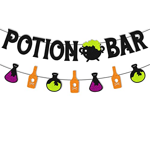 Potion Bar Banner Halloween Witches Haunted House Theme for Boy Girl Kids Halloween Decorations Festival Holiday Party Supplies