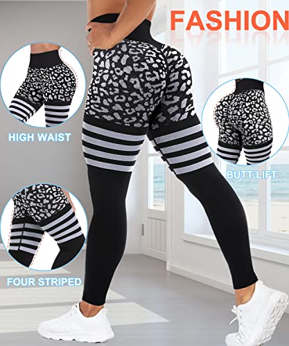 Tylarcer Workout Leggings for Women Seamless Scrunch High Waisted Butt Lifting Tights Tummy Control Yoga Pants
