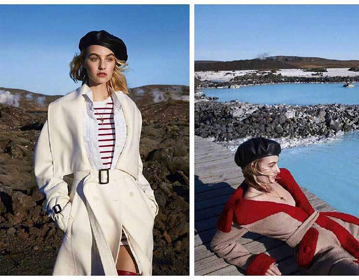 MINGSEECESS Women PU Leather French Black Beret Hat Causal Beanie Hat