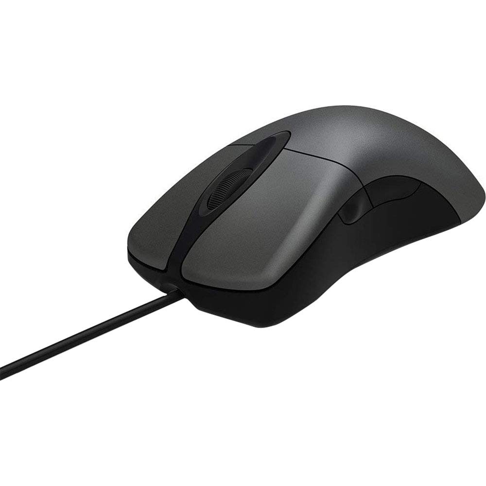 Microsoft Classic Intellimouse - Gray. Ultra-Slim and Lightweight, Comfortable Ergonomic Design, Wired, USB Mouse for PC/Laptop/Desktop
