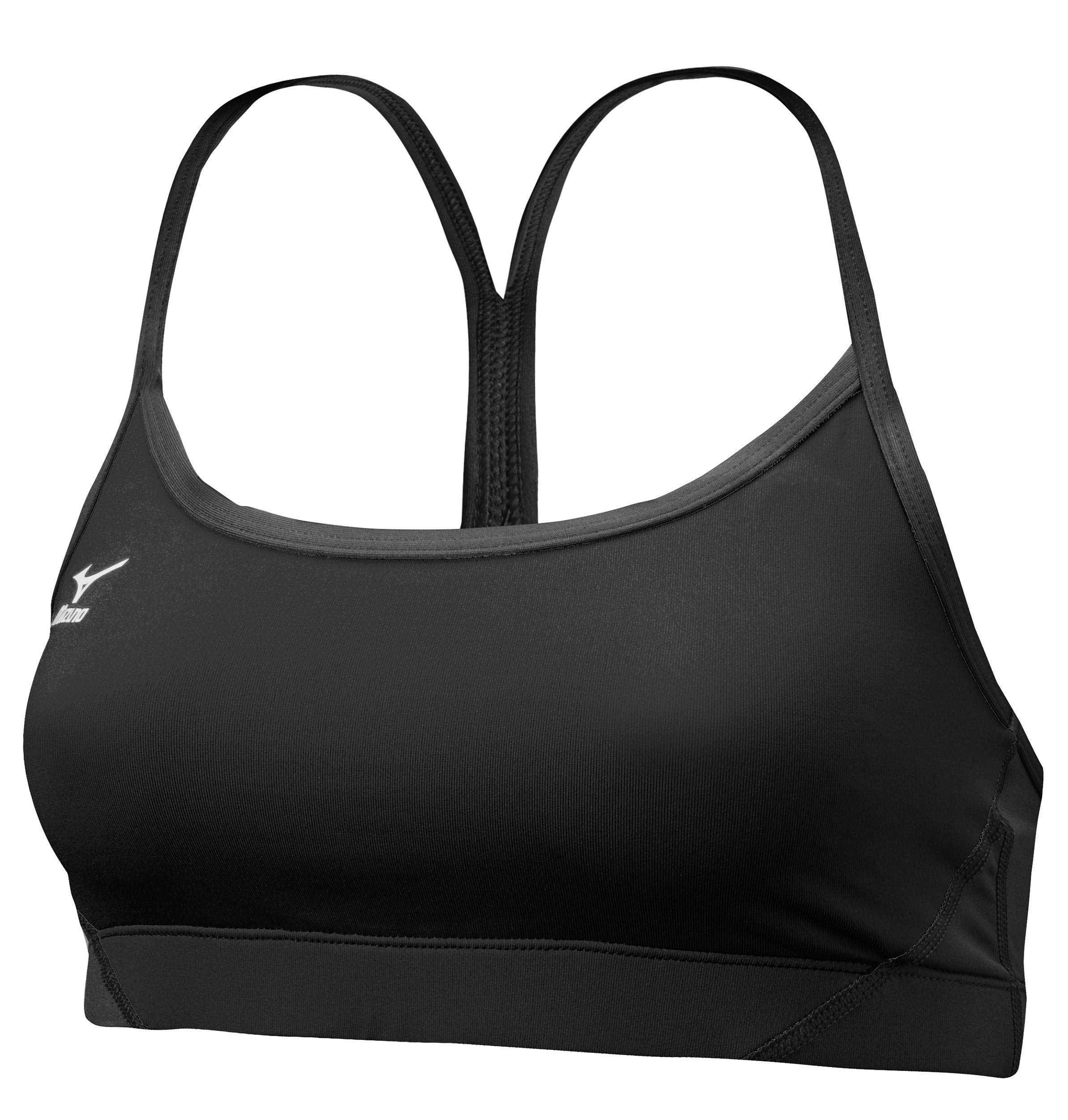 Mizuno Hybrid Sports Bra Top, Navy/Electric Green, Medium