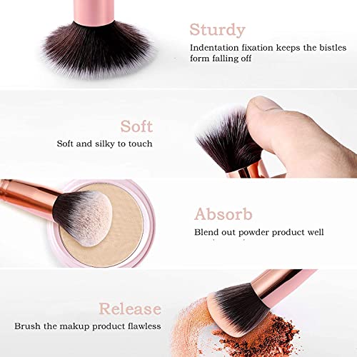 Makeup Brushes Set 15PCS Professional Make up Brushes Set Synthetic Foundation Powder Concealers Eye Shadows Makeup Tools Grey