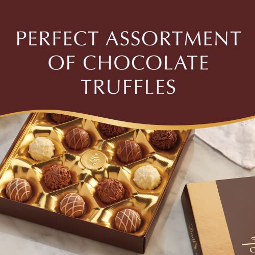 Lindt Gourmet Chocolate Truffles Gift Box, Assorted Chocolate Truffles, Great for gift giving, 14.7 Ounces