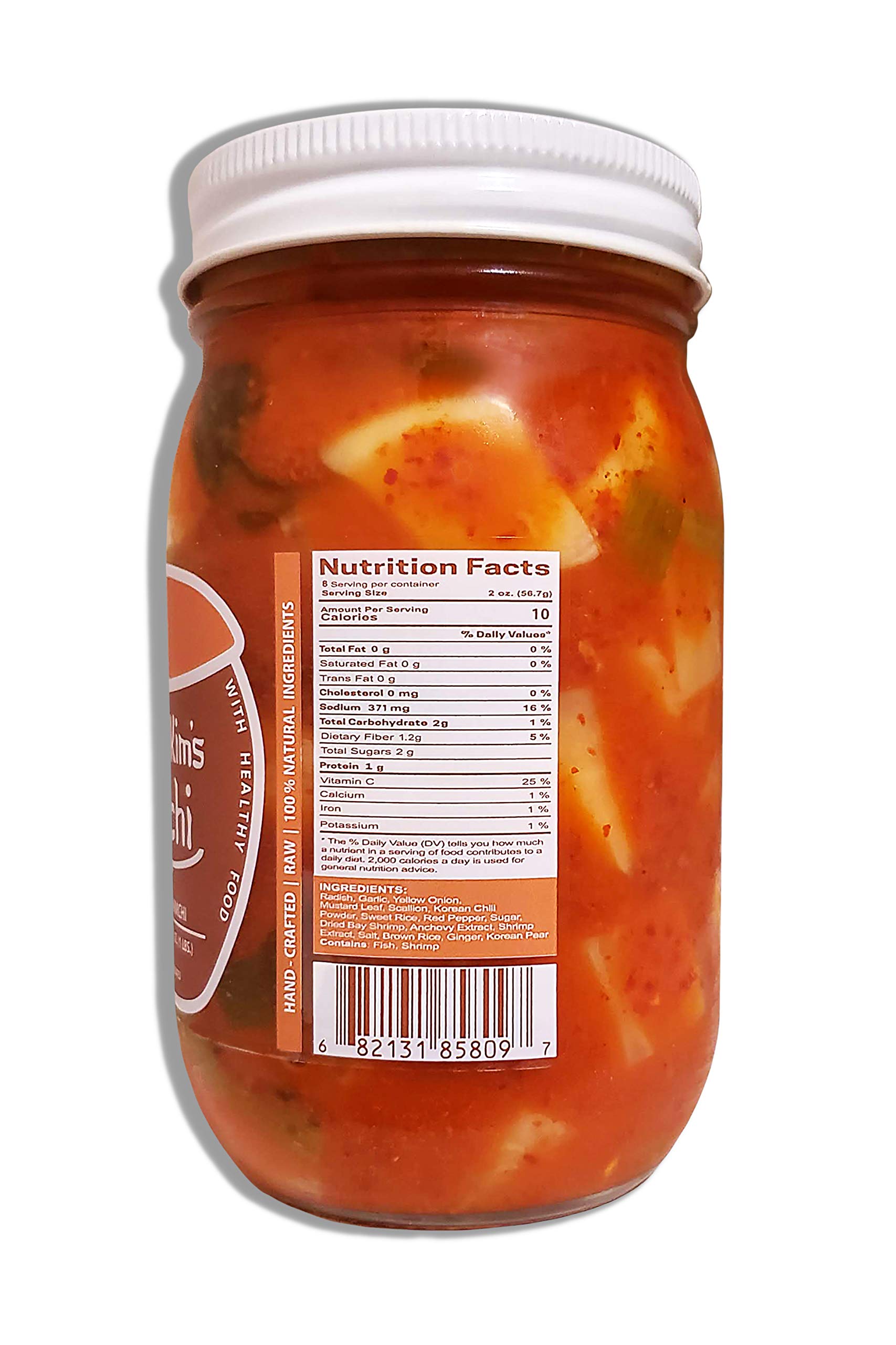 Mama Kim's Kimchi Products (Spicy Radish Kimchi, 3 x 16oz Jar)