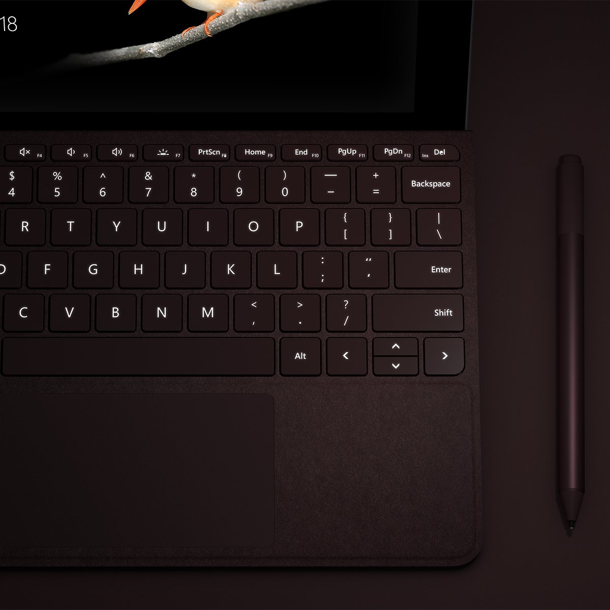 Microsoft Surface Go Alcantara Signature Type Cover (KCS-00041) Burgundy