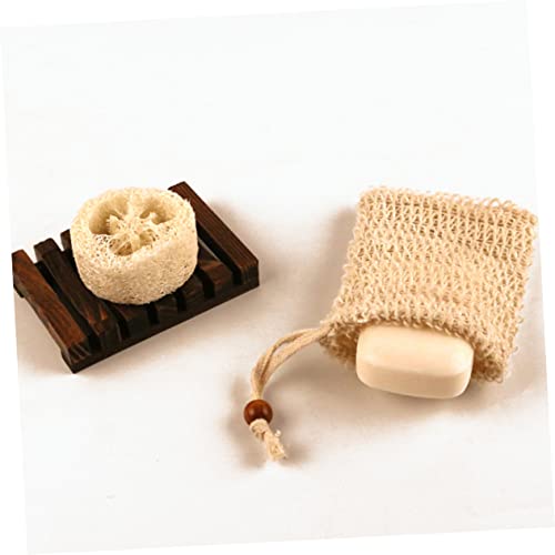 PARREN Soap Dish 1 Set Wood Soap Rack Exfoliating Bag Soap Holder Bubble Foam Net Towel Sets Bath Accessories Set Bath Tray Soap Bag Bubble Making Net Soap Dish Protective Bag Soap Box Travel Mesh/Pic