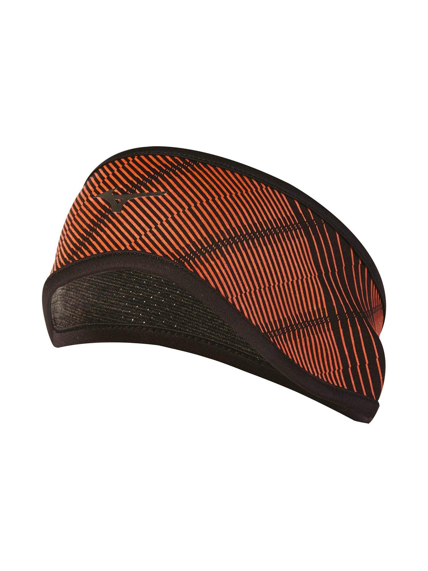 Mizuno Running Breath Thermo Windproof Headband, One Size, Fiery Coral