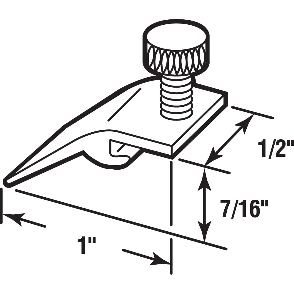 Make-2-Fit PL 7950 7/16 In. Storm Door Panel Clips with Screws, White Finish (8 Pack)
