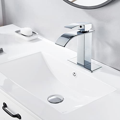 VOTON Bathroom Sink Drain Chrome Lavatory Pop-up Drain with Detachable Basket Stopper, Anti-Explosion and Anti-Clogging Drain Strainer,with Overflow Hole