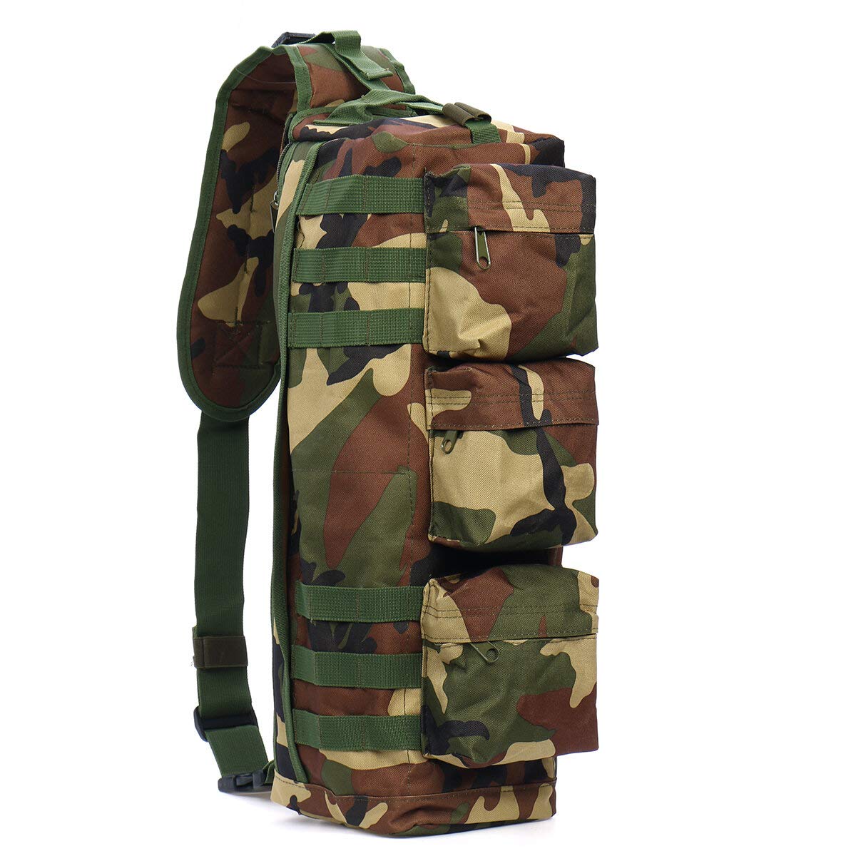 NC 20L Tactical Sling Bag EDC Molle Shoulder Bag Travel Hunting Climbing Storage Bag (Color : Jungle Camouflage)