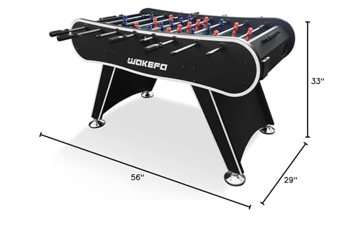 Wakefa 7ft Billiards Table, Portable Foldable Pool Table, Includes Balls, Chalks, 2 Pool Sticks and Brush, Black with Blue Cloth, Perfect for Family Game Room