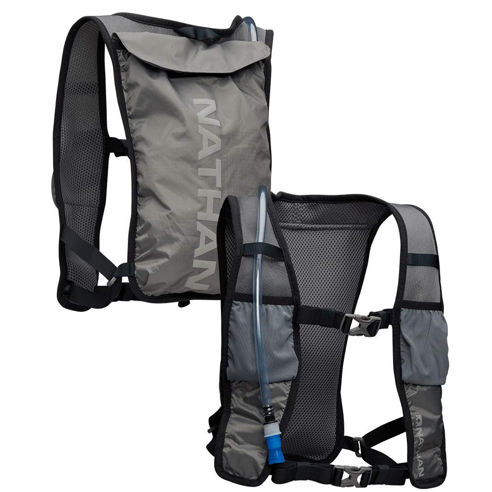 Nathan QuickStart Lite. Running Vest/Hydration Pack. 3L Storage with 1.5L (1.5 Liter) Bladder Included. for Men and Women OSFM Adjustable Straps. Phone Holder Pockets, Zippers