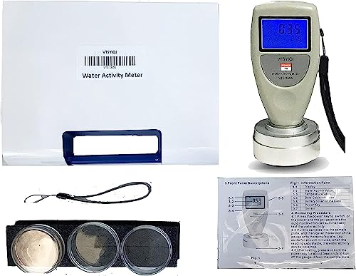 VTSYIQI Water Activity Meter Food AW Tester Monitor Water Analyzer for Grain Fruits Vegetables Breads Biscuits Cakes Puffed Food 6 bit Backlight Digital Display