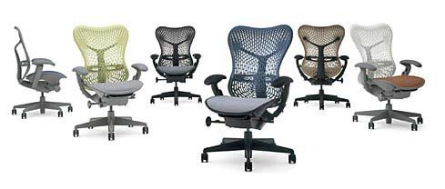 Mirra Chair Herman Miller Deluxe Fully Highly Adjustable Home Office Desk Task Chair MR223 with Forward Tilt Seat Angle, Adjustable Arms, Flexfront Seat, Graphite Frame with Graphite Airweave Seat and Triflex Backrest, Standard Casters