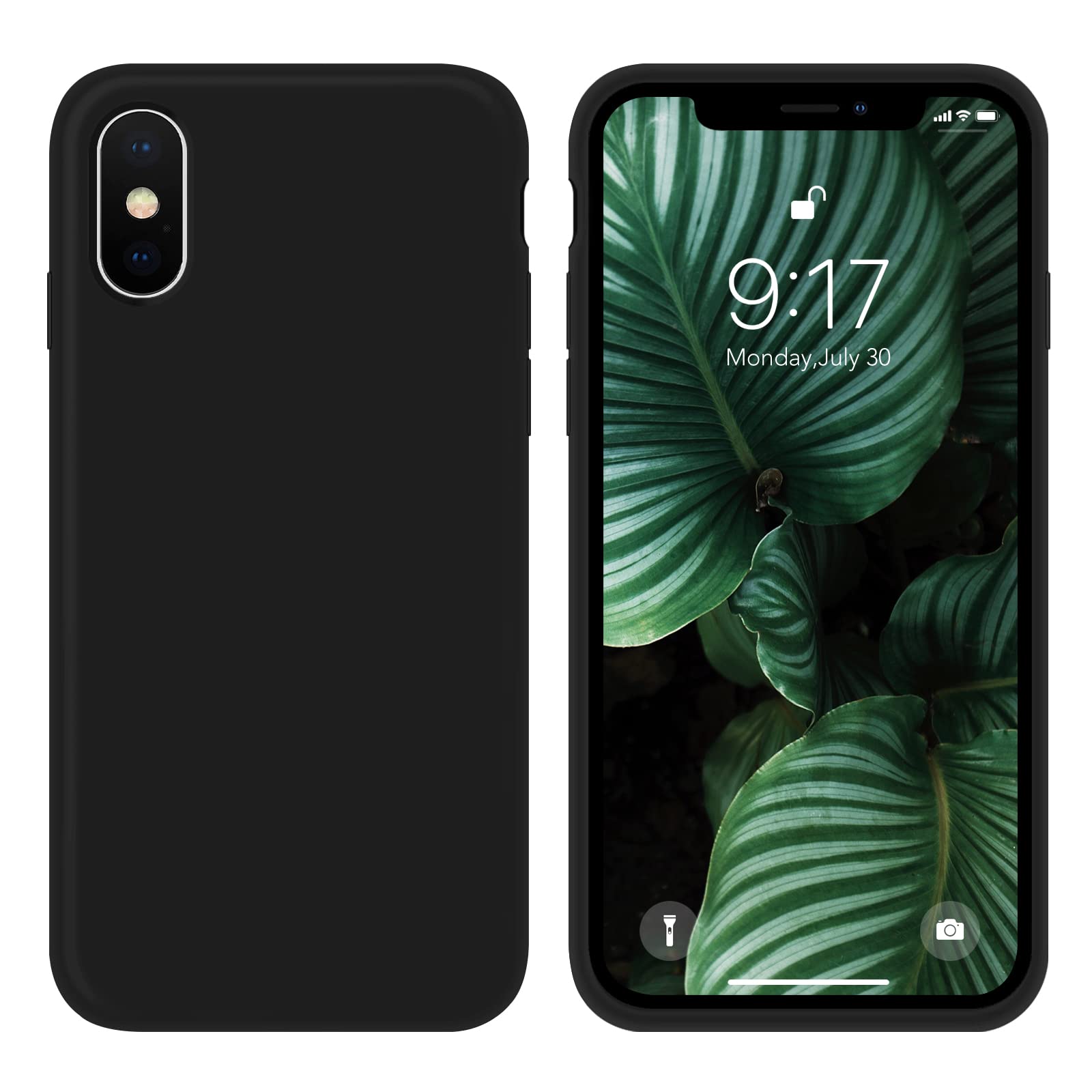OuXul Case for iPhone X/iPhone Xs 5.8 inch Liquid Silicone Gel Rubber Phone Case, Full Body Slim Soft Microfiber Lining Cushion Shockproof Protective Case(Lavender Gray)
