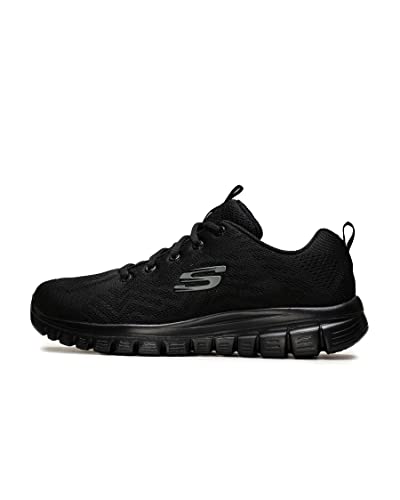 Skechers Women's Low-Top Trainers Sneaker, Black, 9.5