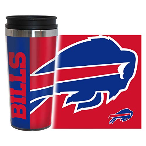 NFL Buffalo Bills 14 Ounce Travel TumblerFull Wrap Hype, Team Color, 14 Ounce