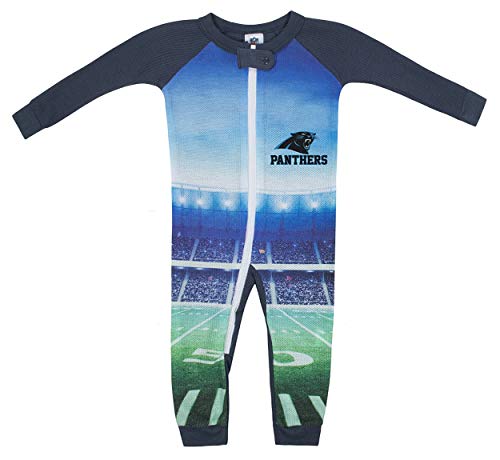 NFL Carolina Panthers Unisex Thermal Unionsuit, Gray, 2T