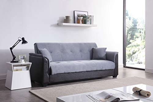 NHI Express Melanie Sofa Futon Bed, Gray
