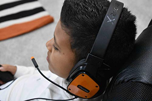 X Rocker, 5188001, XH2 Headset with Microphone, 6.89 x 3.35 x 8.07, Black/Orange