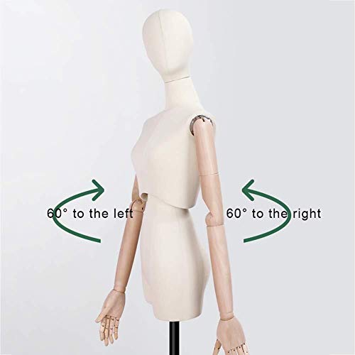 Mannequin Torso Mannequin Dress Form Torso Female Tailors Dummy Mannequin Dressmakers Dummies Fashion Students Display Bust Torso Plastic Arm Adjustable Wearable Jewelry