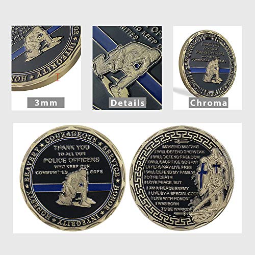 U.S Police Officers Challenge Coin Prayer Thank You Coins