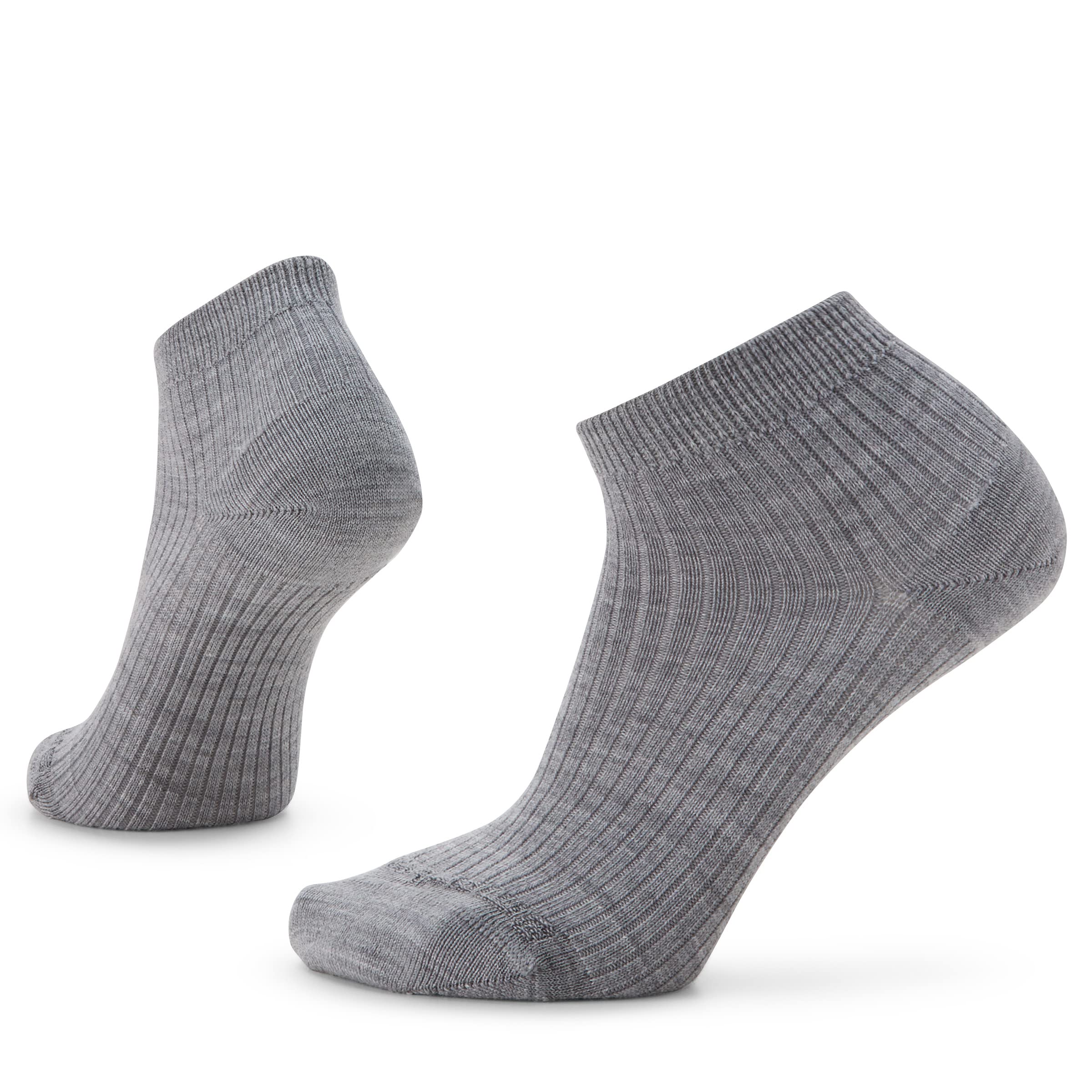 Smartwool Everyday Zero Cushion Merino Wool Ankle Texture Socks for Men and Women, Black, Medium